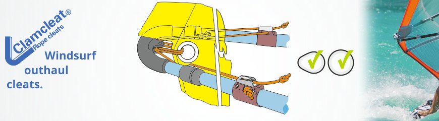Windsurf outhaul cleats
